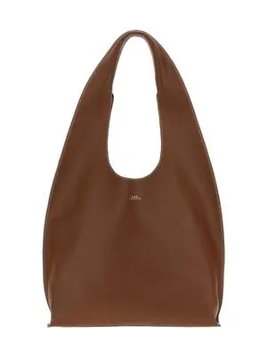 A.p.c. Le Neige Leather Shoulder Bag - Brown
