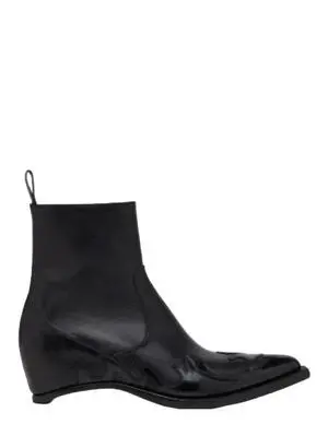 MAISON MARGIELA Western Flame Ankle Boots - Black