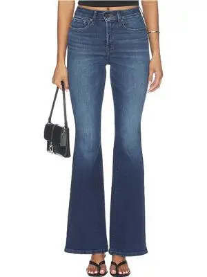 Good American Soft Tech Mid Flare Jeans - Blue