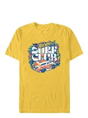 HOT WHEELS Floral Surf Club Badge Graphic T-shirt - Yellow