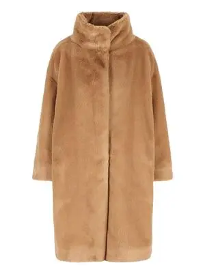 HERNO HERNO High-Neck Faux Fur Coat