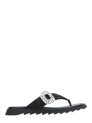 ROGER VIVIER Slidy Flip Flat Embellished Thong Sandals - Multicolor