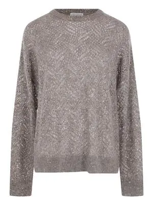 BRUNELLO CUCINELLI BRUNELLO CUCINELLI Crew Neck Sequin Knit