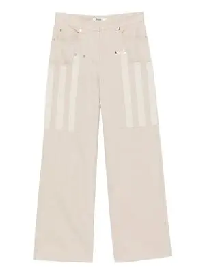 Fendi Pequin Jacquard Cotton Drill Trousers - Multicolor