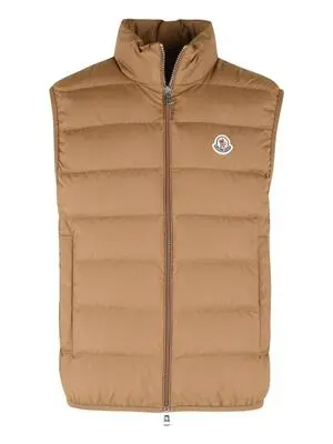 Moncler Contrin Polyester Vest - Brown