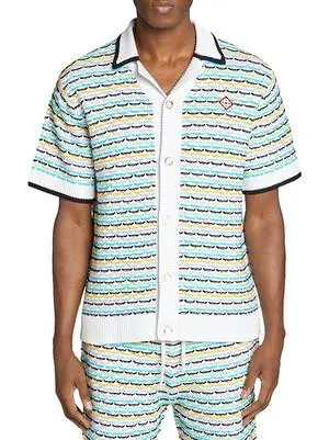 Casablanca Embroidered Vibrant Stripe Shirt - Multi