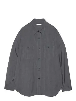 Nanamica Wool Blend Poplin Shirt - Grey