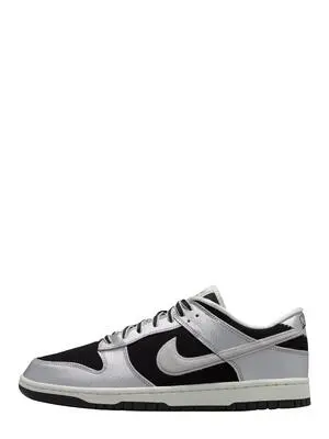 Nike Dunk Low Retro Sneakers - Metallic Silver Black