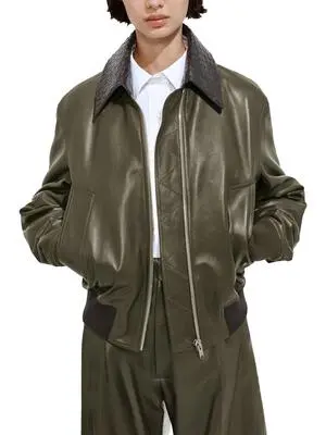 Bottega Veneta Shiny Lambskin Leather Blouson - Multicolor