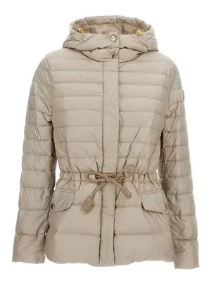 Moncler Quilted Down Jacket With Drawstring Hood - Multicolor