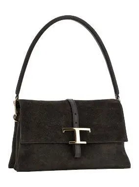 TOD'S Flap T Timeless Mini Bag In Suede - Multicolor