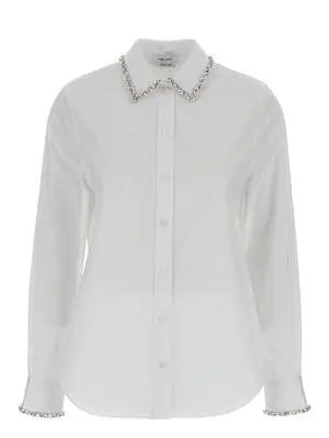 Alexander McQueen Crystal Embellished Cotton Shirt - Multicolor