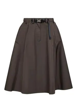 Prada Technical Canvas Circle Midi Skirt - Multicolor
