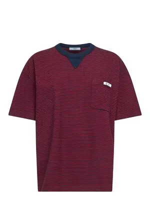 Prada Striped Cotton Jersey T-shirt - Multicolor