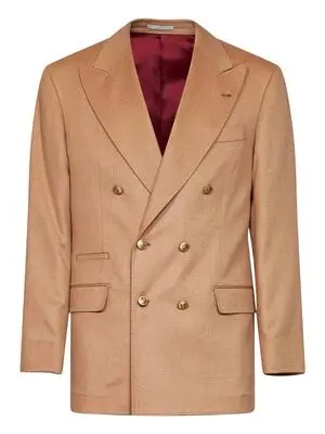 Brunello Cucinelli Camel Camel Hair Tailor One-and-a-half-breasted Jacket - Multicolor