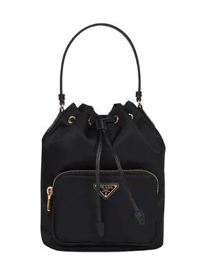 Prada PRADA Black Re-Nylon Duet Bucket Bag Multicolor