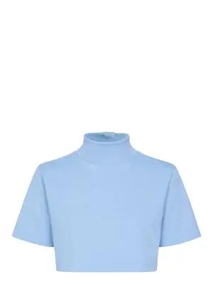 Alaïa Cropped Cotton Jersey T-shirt - Multicolor