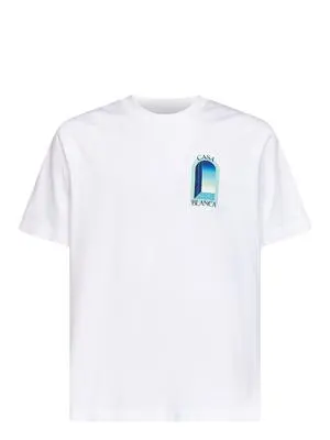 Casablanca White Cotton Jersey Gradient L'arche T-shirt - Multicolor