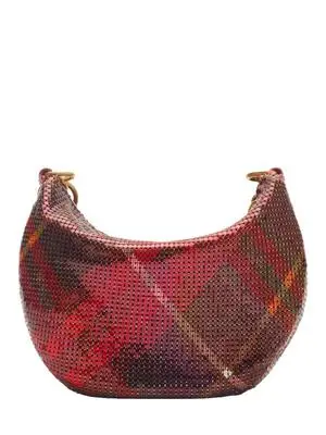 Burberry Check-print Chainmail Mini Bag - Red