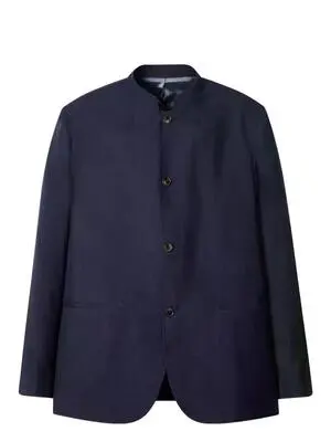 Paul Smith Mandarin-collar Single-breasted Blazer - Blue