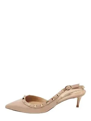 Valentino Garavani Rockstud D'orsay Heeled Pumps - Neutrals