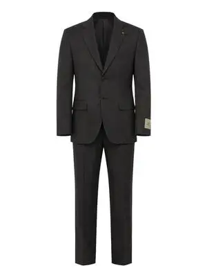 Corneliani Chalk-stripe Scalloped Suit - Grey