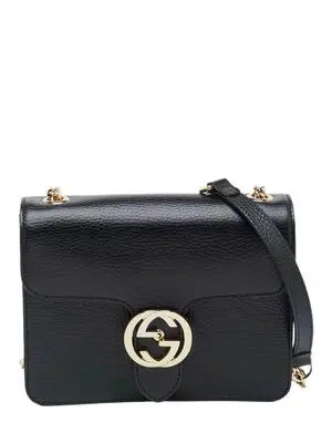 Gucci Interlocking G Shoulder Bag - Black