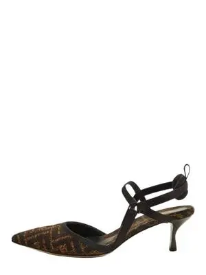 Fendi Colibri Zucca Motif Pumps - Black