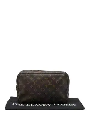 LOUIS VUITTON Monogram Canvas Trousse Toilette Pouch - Brown