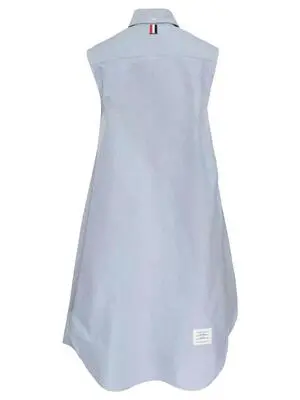 Thom Browne Sleeveless Midi Dress - Blue