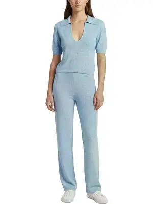 424 Sequin-embellished Knit Set - Blue