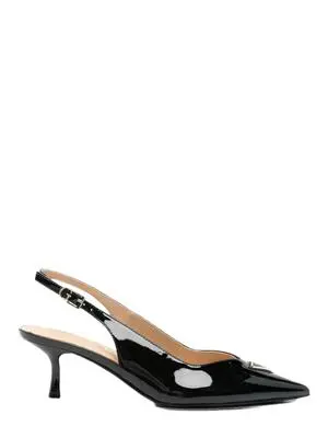 Guess Logo Plaque Slingback Pumps - Black