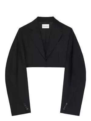 Givenchy Cocoon-sleeve Crop Jacket - Black