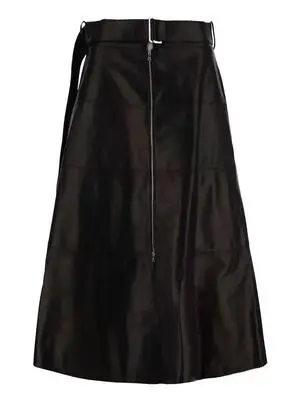 Partow Belted Panelled Maxi Skirt - Black