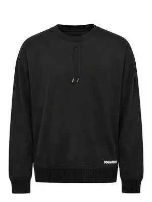Dsquared2 Logo-print Ribbed-trim T-shirt - Black