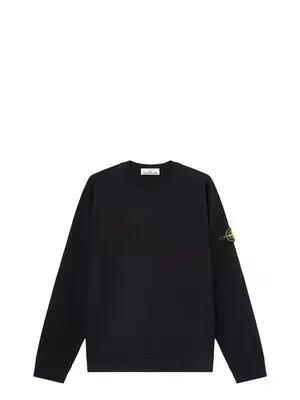Stone Island Logo Patch Sweatshirt - Black
