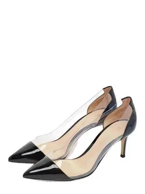 GIANVITO ROSSI Plexi Leather-panel Pumps - Black