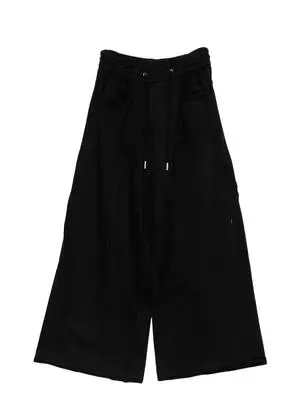 SONGZIO Drawstring Wide-leg Track Pants - Black