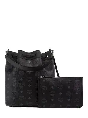 Mcm Dessau Visetos Medium Bucket Bag - Black