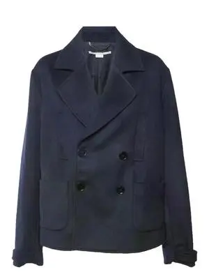 Stella McCartney Double-breasted Wool Coat - Blue