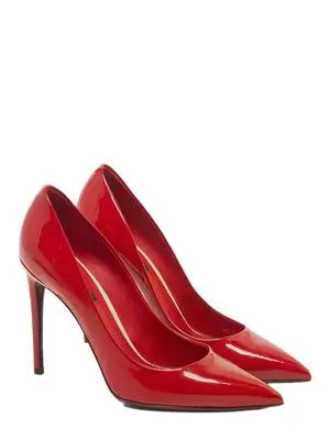 LOUIS VUITTON Patent Leather Pointed Toe Stiletto Pumps - Red