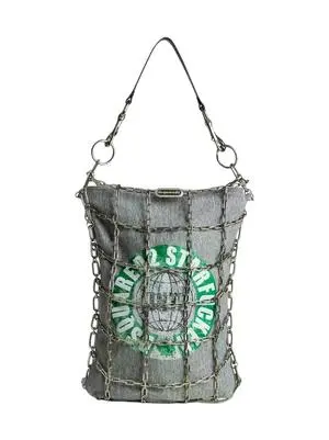Dsquared2 Chain-link Jersey Shoulder Bag - Grey