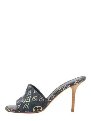 LOUIS VUITTON Since 1854 Monogram Canvas Stiletto Heeled Sandals - Blue