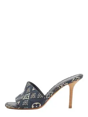LOUIS VUITTON Since 1854 Monogram Canvas Stiletto Heeled Sandals - Blue