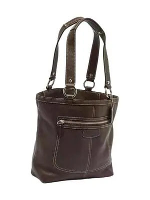COACH Penelope Leather Tote Bag - Brown