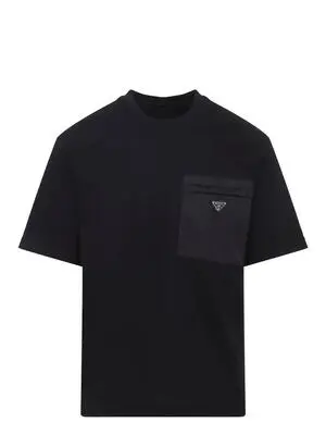Prada Re-nylon Jersey T-shirt - Black