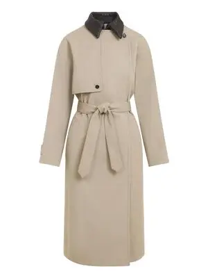 Bottega Veneta Belted Trench Coat In Sahara Cotton Gabardine - Multicolor