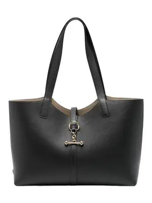Strathberry Leather Grained Texture Tote Bag - Black