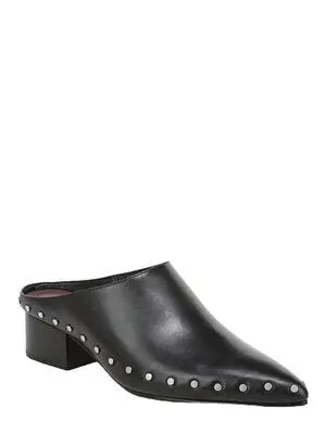 Vince August Studded Leather Mule - Black