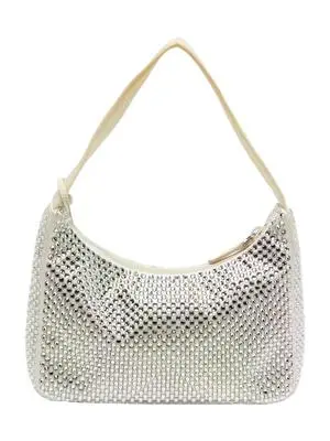 Prada Re-edition 2000 Crystal Shoulder Bag - Silver